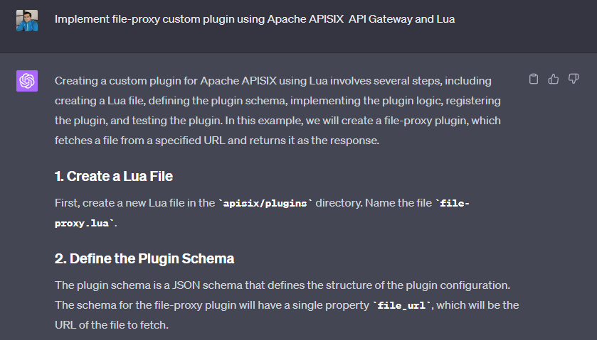 Custom Plugin Development For APISIX With Lua And ChatGPT - API7.ai